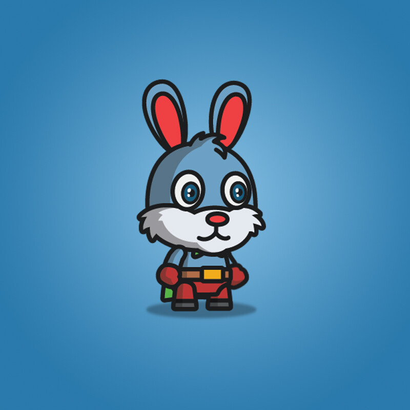 ArtStation - Super Bunny 2D Character Sprite | Game Assets
