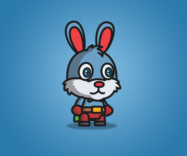 ArtStation - Super Bunny 2D Character Sprite | Game Assets