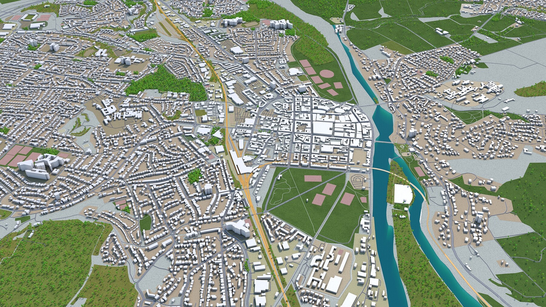 ArtStation - Perth City UK 3d model 20km | Resources