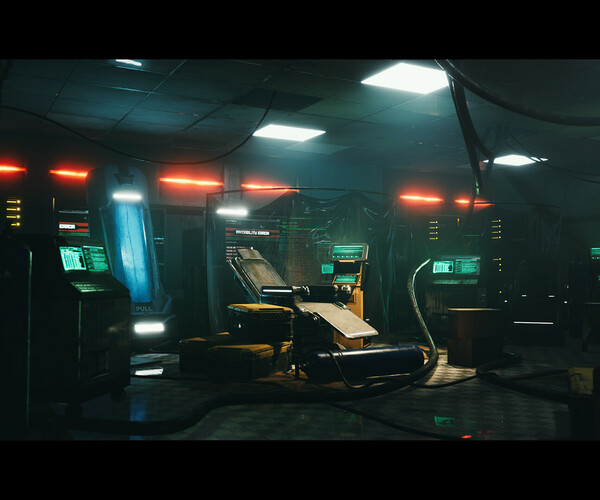 ArtStation - CyberPunk Laboratory / Research Center Interior Kitbash ...