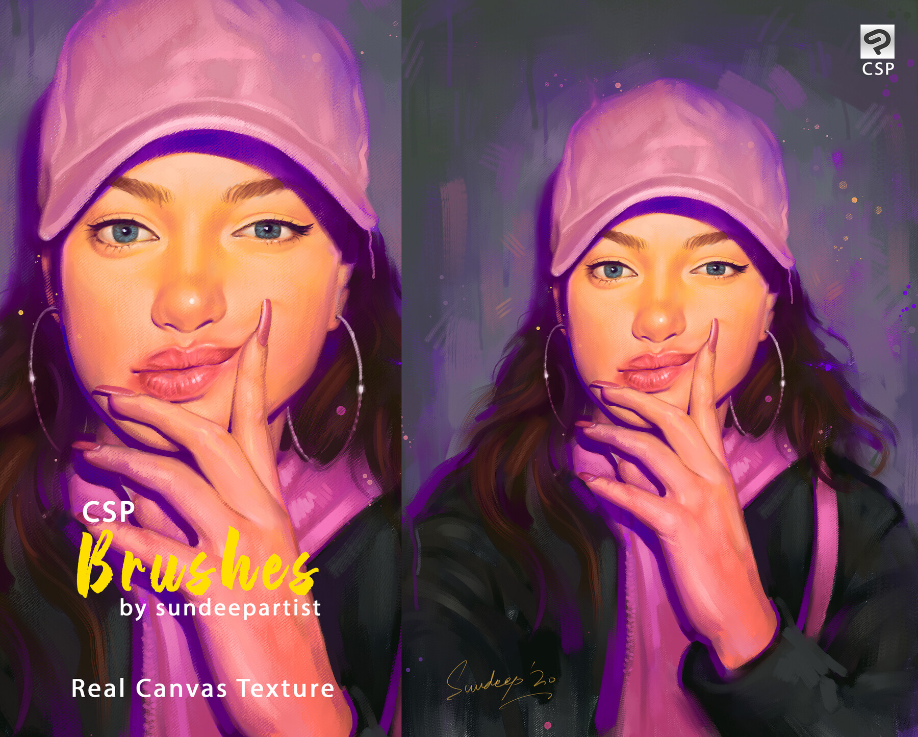 ArtStation - Real Canvas Texture Brushes by Sundeepartist | Brushes