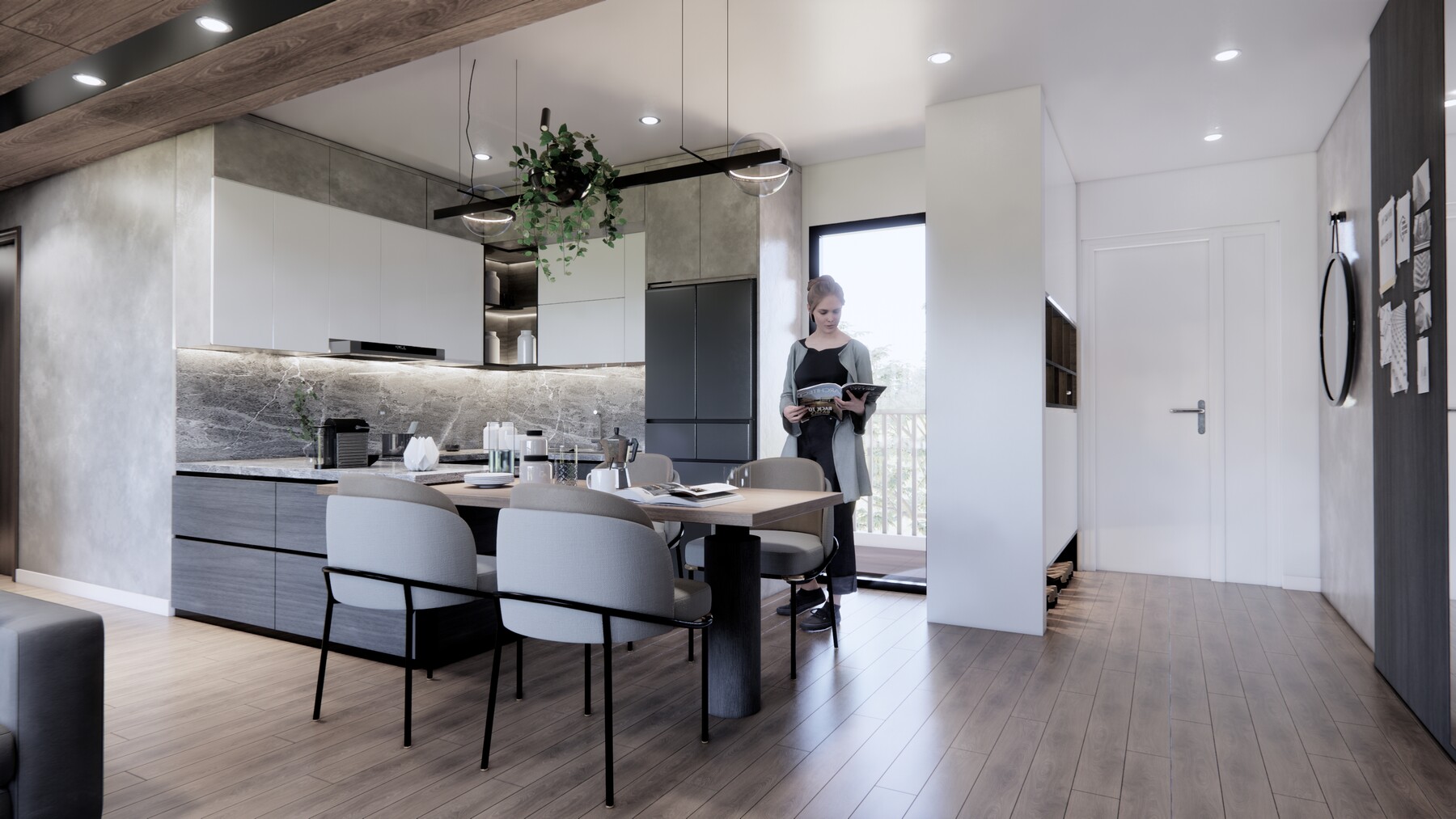 ArtStation - Small Livingroom with kitchen Use Enscape 3.0 | Resources