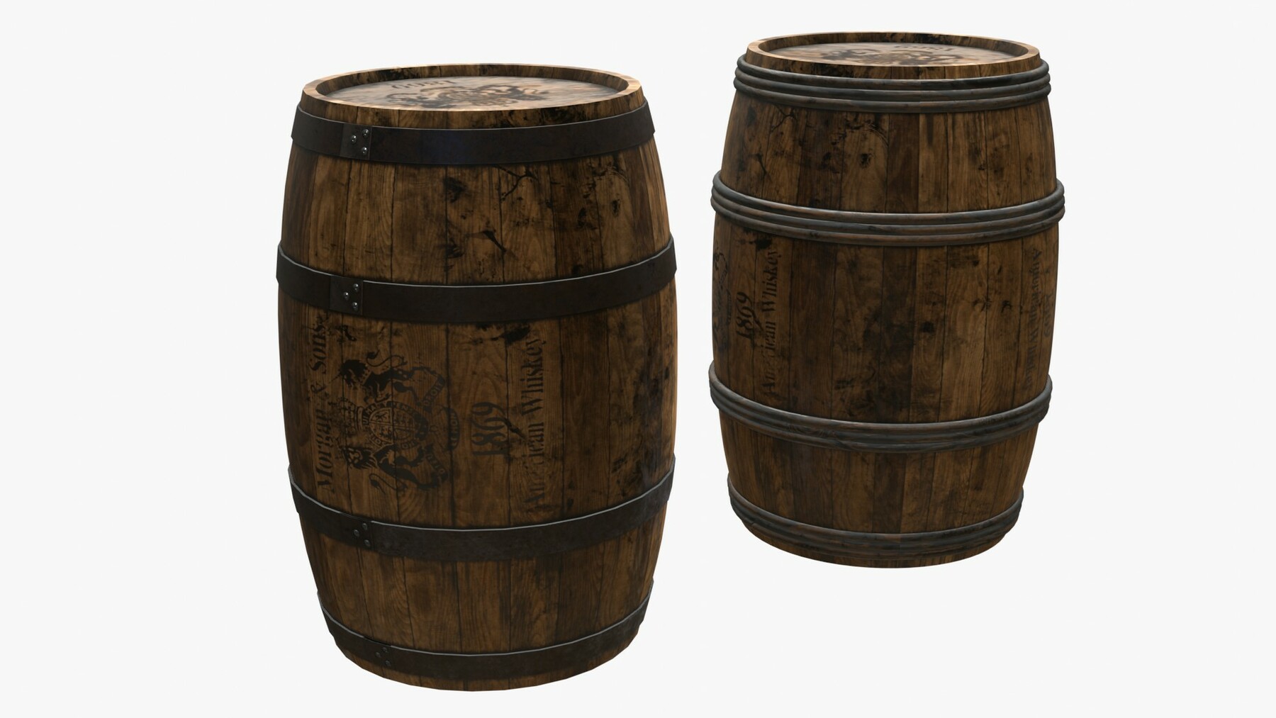ArtStation - Wooden Barrels Assets 3 | Game Assets