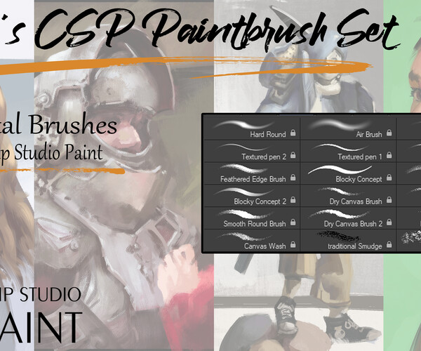 ArtStation - Aura's CSP Paintbrush Set | Brushes