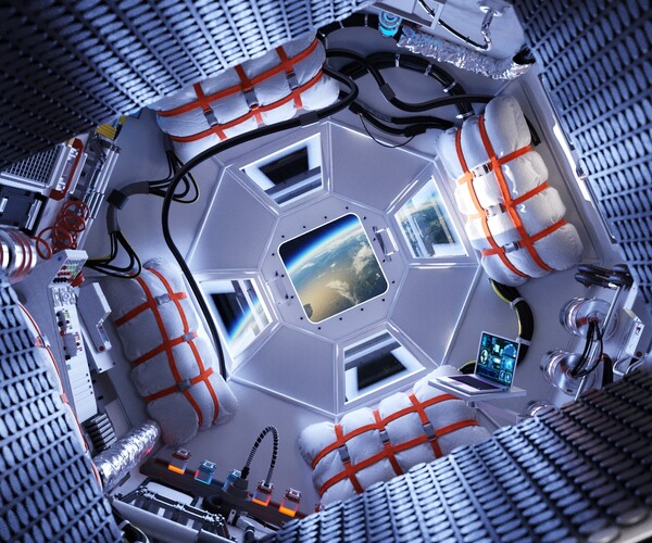 ArtStation - Space shuttle interior 3d model | Resources