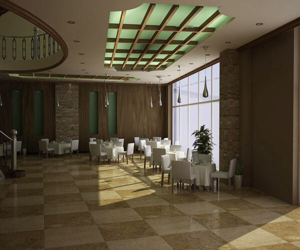 ArtStation - Resturant 3D Model | Resources