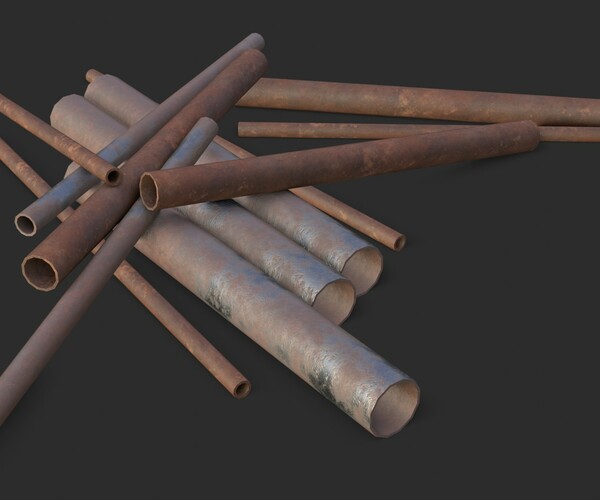 ArtStation - Steel Rusted Pipes | Game Assets