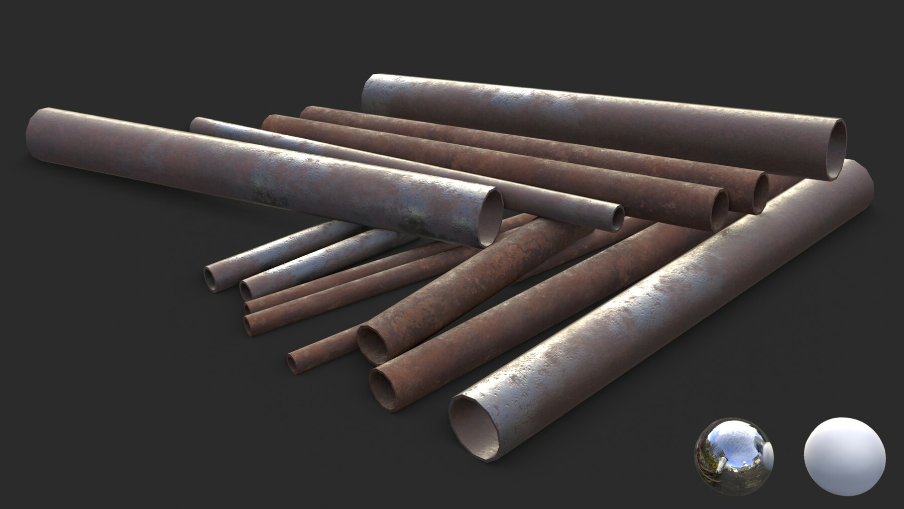 ArtStation - Steel Rusted Pipes | Game Assets