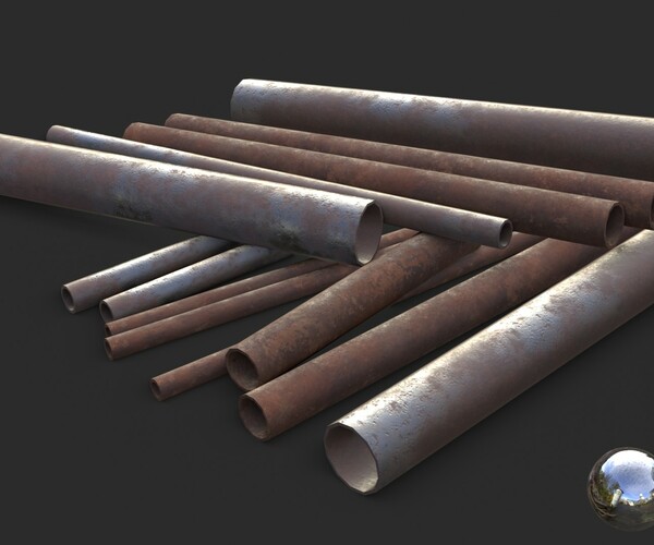 ArtStation - Steel Rusted Pipes | Game Assets