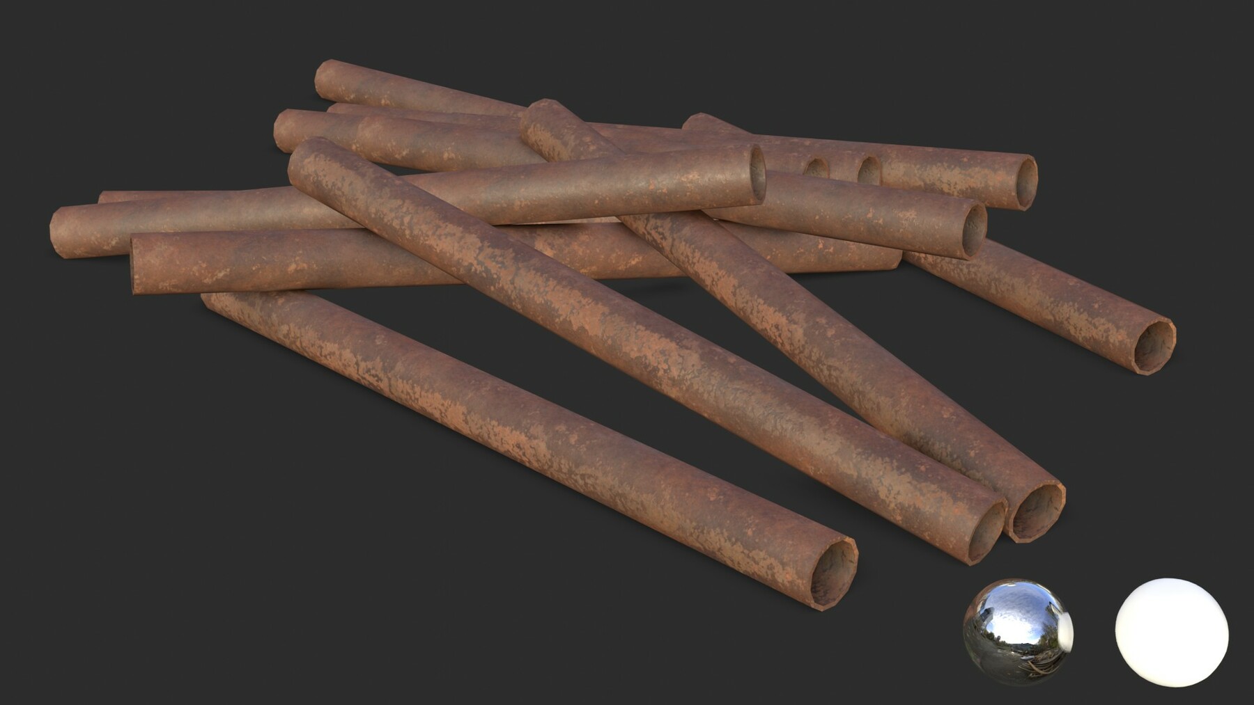 ArtStation - Steel Rusted Pipes | Game Assets