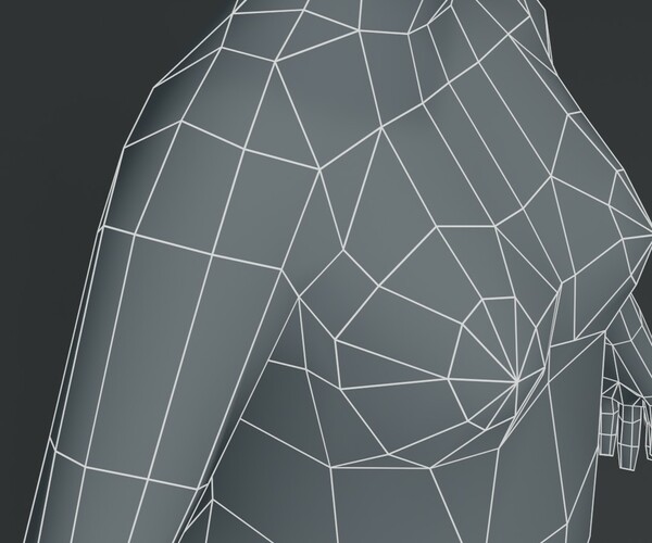 ArtStation - Female Body Fat Base Mesh 3D Model 1000 Polygons | Game Assets