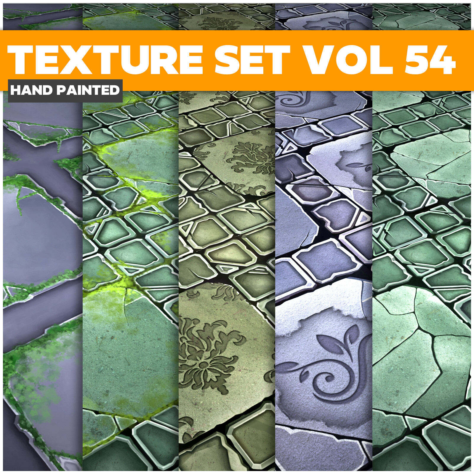 ArtStation - Tiles Vol.54 - PBR Textures | Game Assets