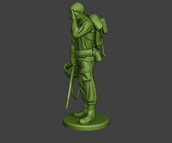 ArtStation - American soldier ww2 Crying A11 | Resources