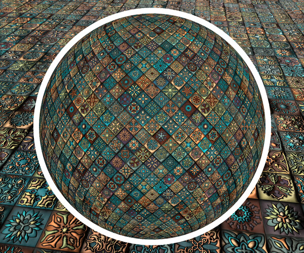 ArtStation - Colorful Tile Material Design / Substance Painter | Resources