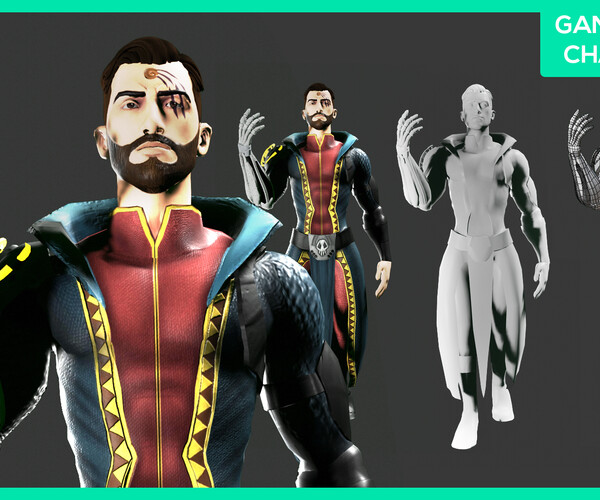 ArtStation - Wizard Male Character - Game-ready | Game Assets