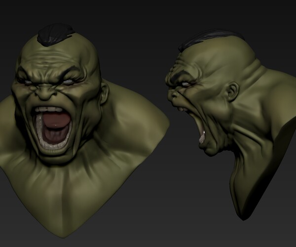 ArtStation - Hulk Comic Screaming basemesh | Resources