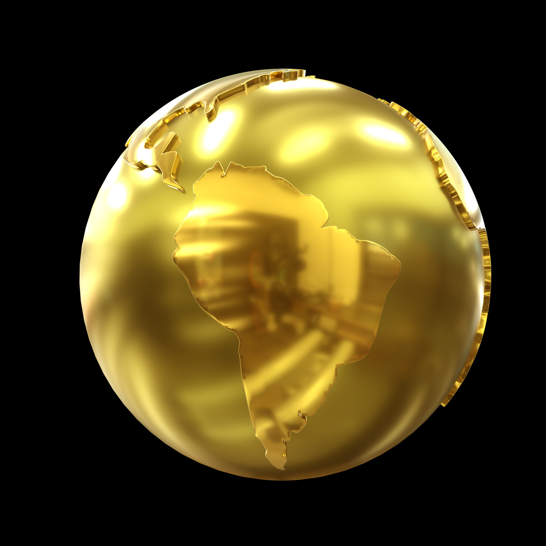 ArtStation - World Globe, Earth Globe Gold 3D Model Element 3D | Resources