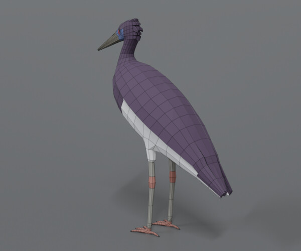 ArtStation - Low Poly Cartoon Abdim Stork | Game Assets
