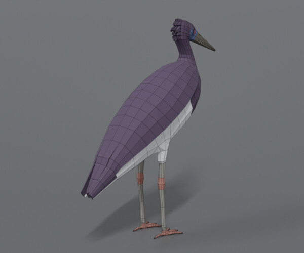 ArtStation - Low Poly Cartoon Abdim Stork | Game Assets