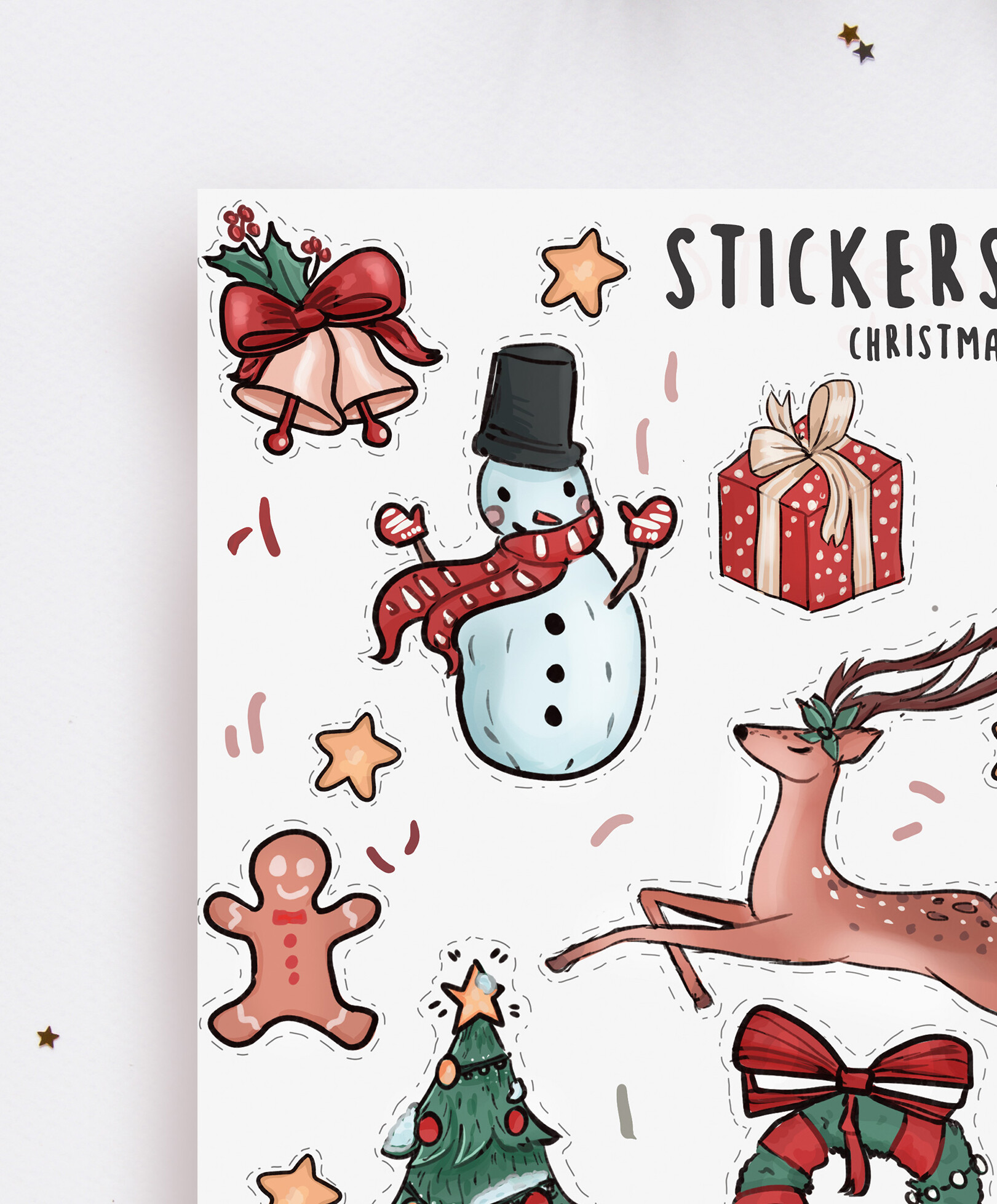 ArtStation - Christmas Holiday Sticker Sheet pack | Artworks