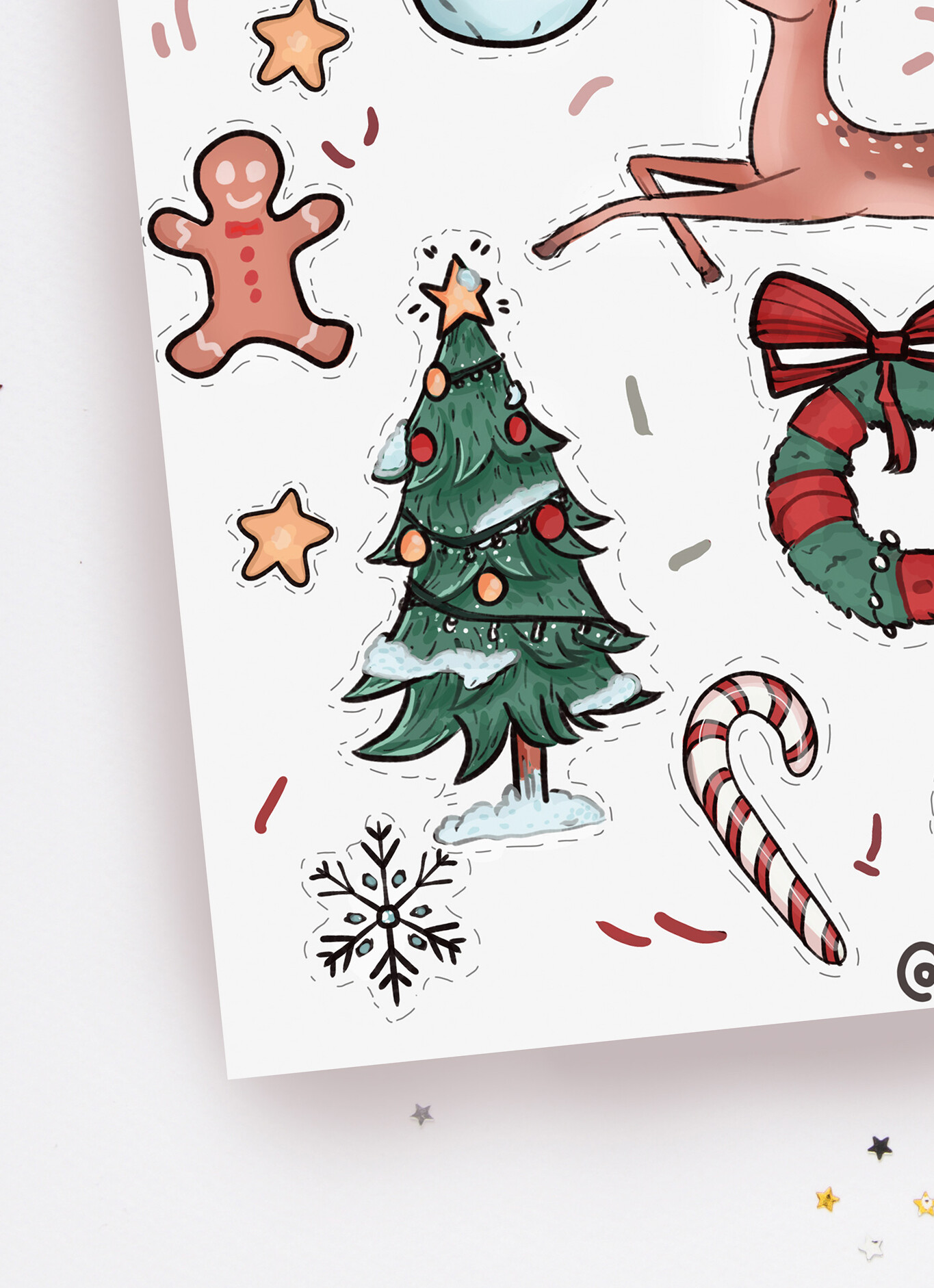 ArtStation - Christmas Holiday Sticker Sheet pack | Artworks