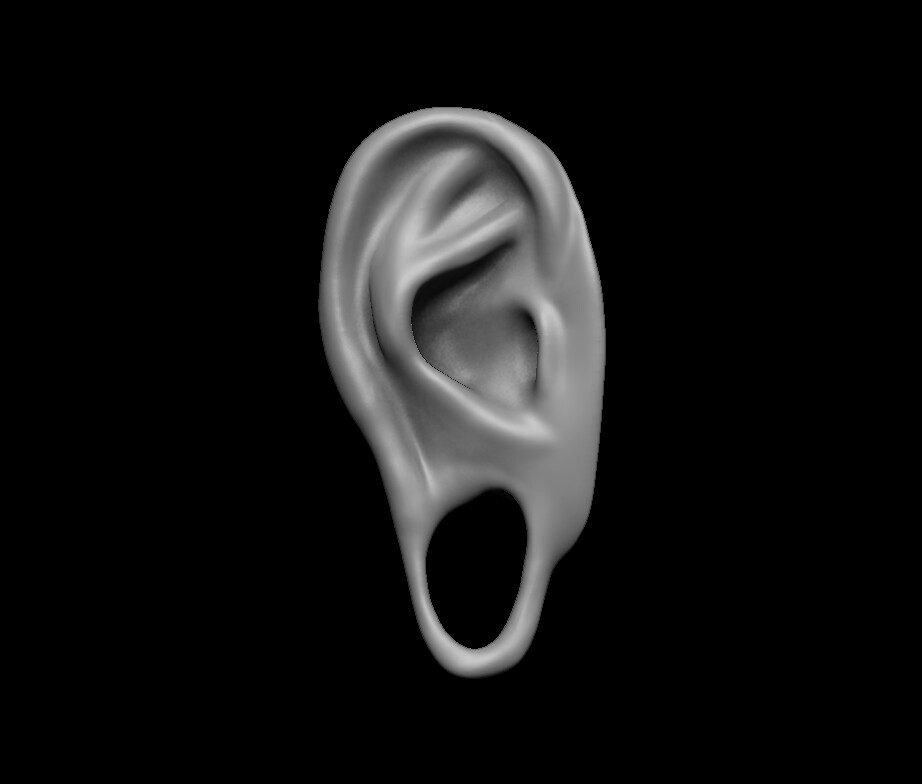 ArtStation - Free sample of 3 EARS with high poly and low poly 3D model ...