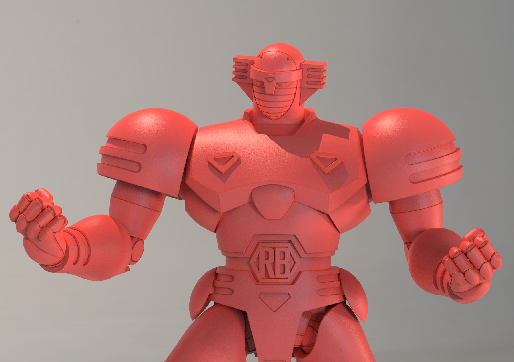 ArtStation - Red Robot 3D model for print | Resources