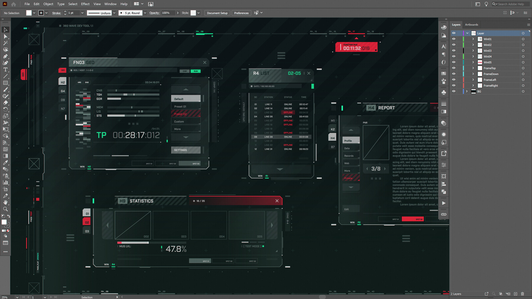 ArtStation - FUI / UI - Screen graphics / Menu set | Game Assets