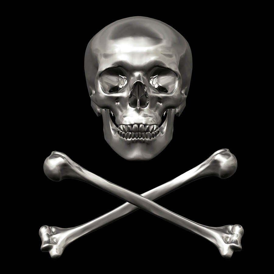 ArtStation - Skull & Crossbones 3D CG Kit | Game Assets