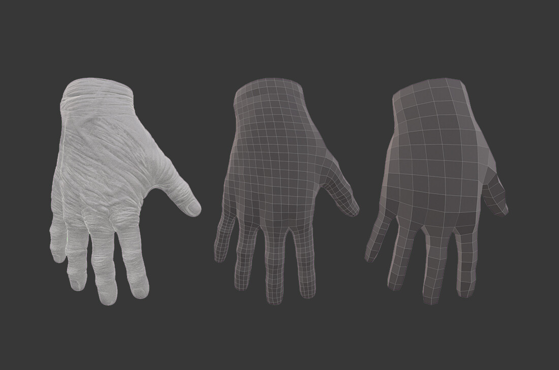 ArtStation - Old Human Hand 3D model | Resources
