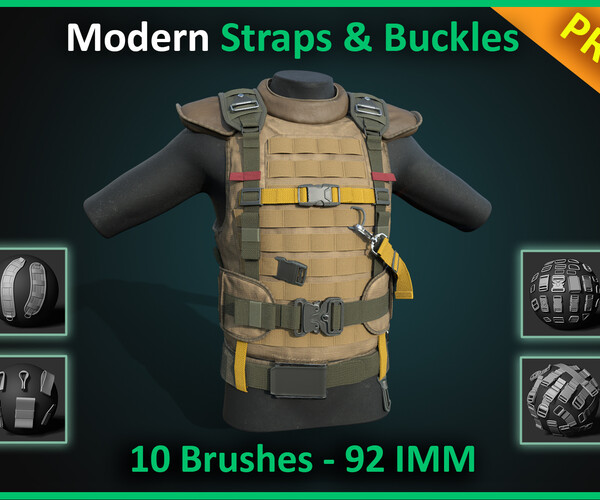 ArtStation - ULTIMATE Strap & Buckles | Brushes