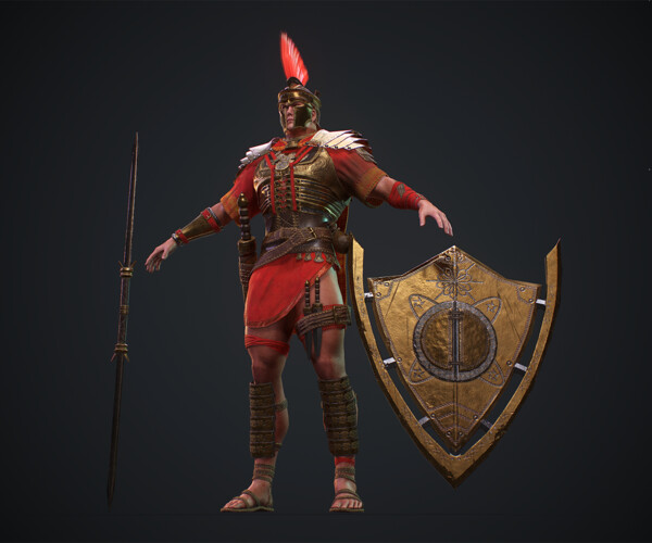 ArtStation - Gladiator Centurion (Prime) Low-poly 3D model | Game Assets