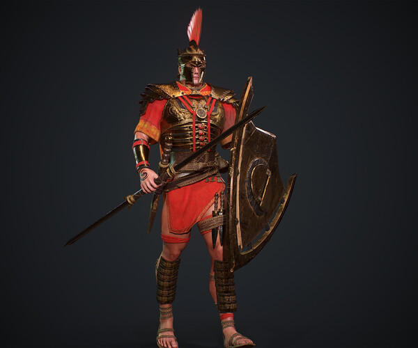 ArtStation - Gladiator Centurion (Prime) Low-poly 3D model | Game Assets