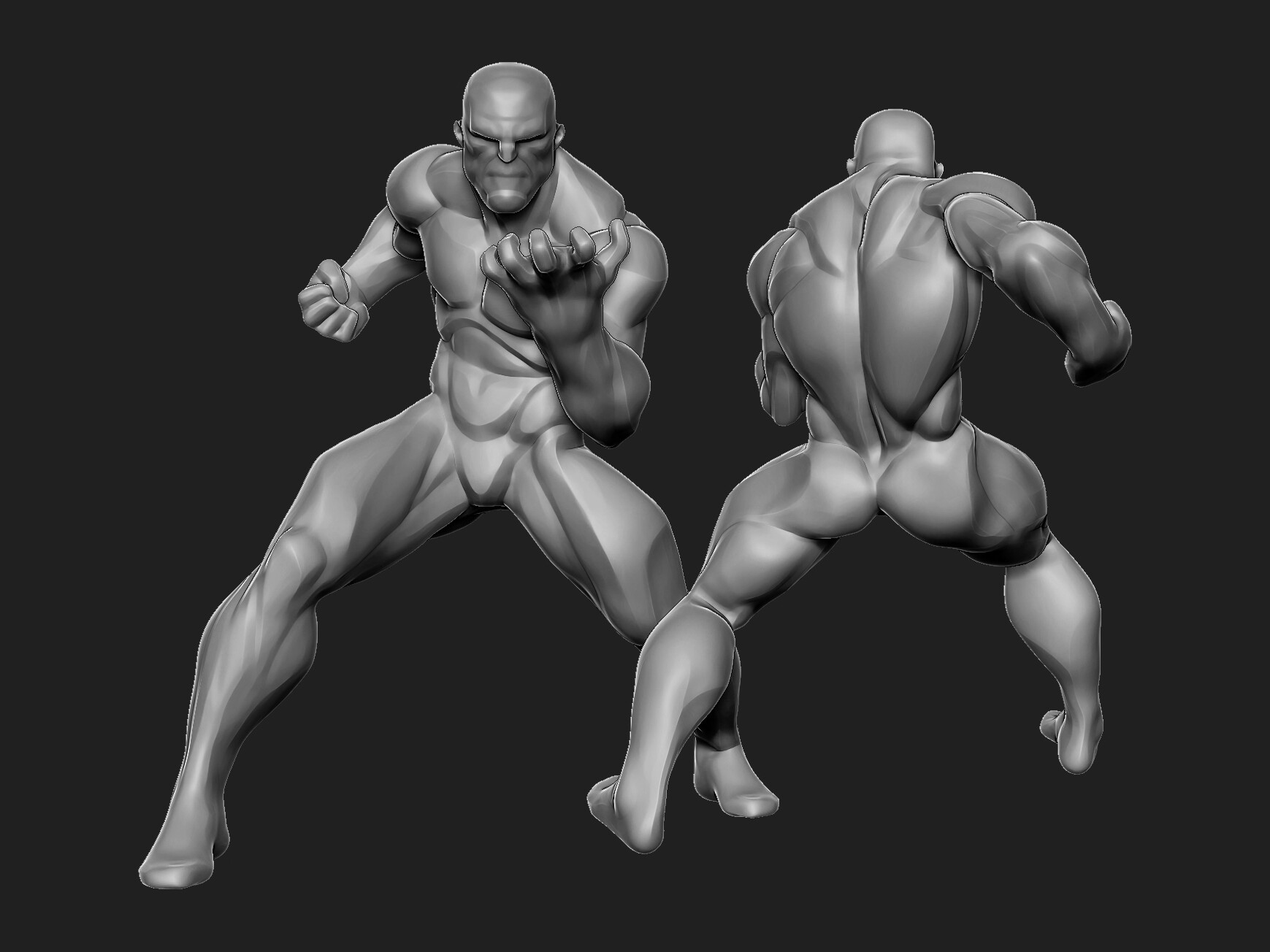 ArtStation - Comic Hero Basemesh Pose1 | Resources