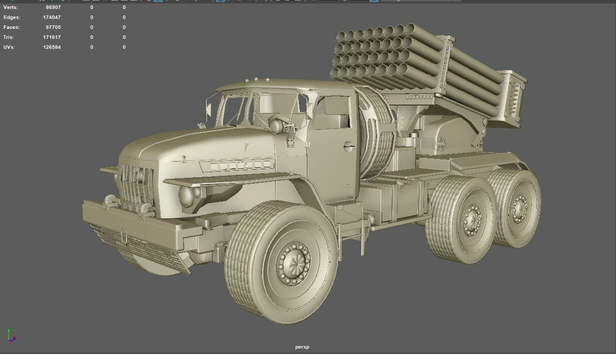 ArtStation - BM-21 Grad 3D model | Game Assets