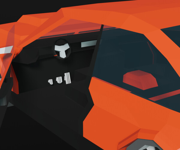 ArtStation - Low Poly Muscle Car | Resources