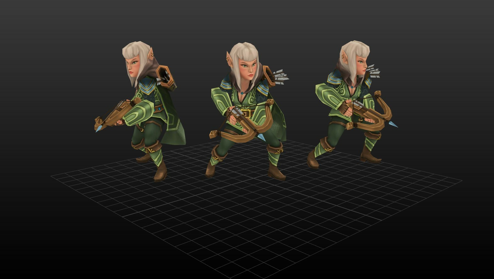 ArtStation - Elf arbalester animated character | Game Assets