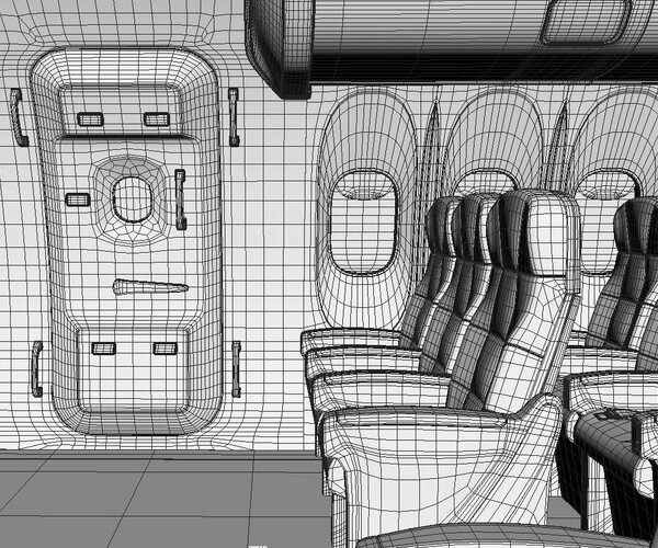 ArtStation - Airplane interior | Resources