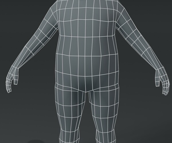 ArtStation - Human Body Base Mesh 10 3D Models Pack 1000 Polygons | Game Assets