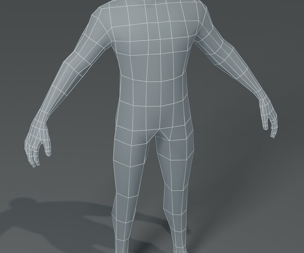 ArtStation - Human Body Base Mesh 10 3D Models Pack 1000 Polygons ...
