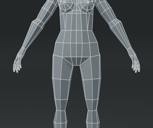 ArtStation - Human Body Base Mesh 10 3D Models Pack 1000 Polygons ...
