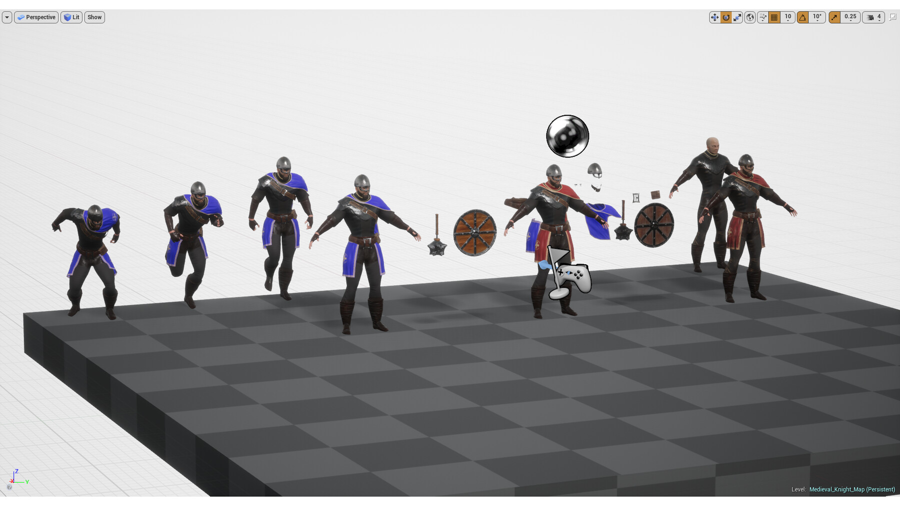 ArtStation - Medieval Knight low poly game model | Game Assets