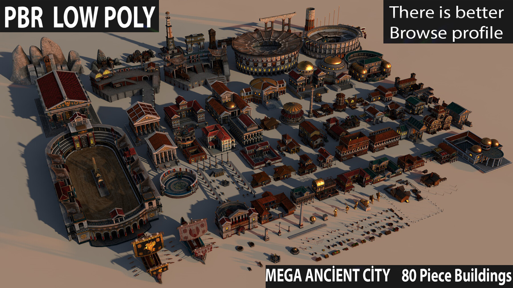 ArtStation - Colosseum Low poly 02 | Game Assets