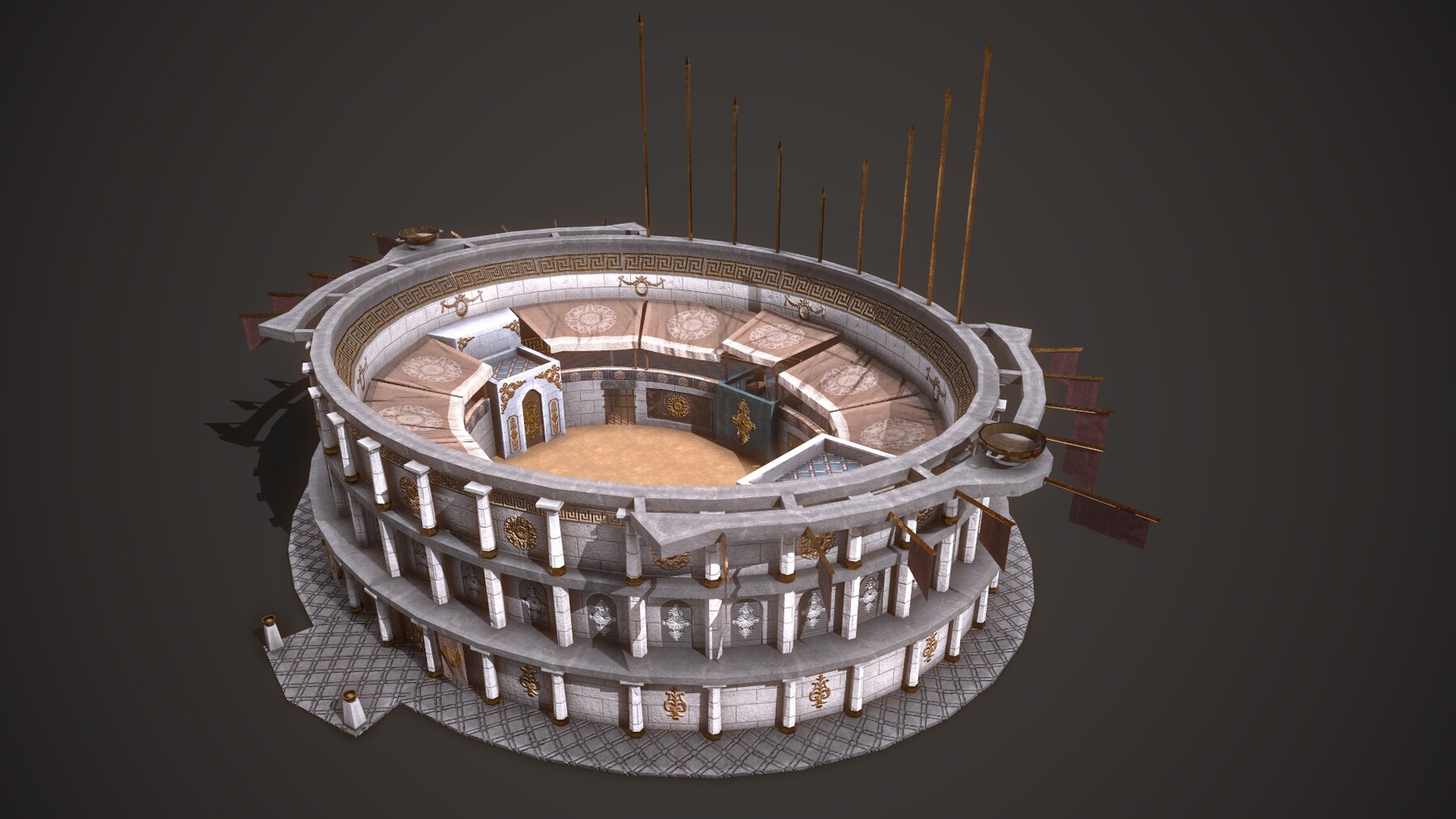 ArtStation - Colosseum Low poly 02 | Game Assets