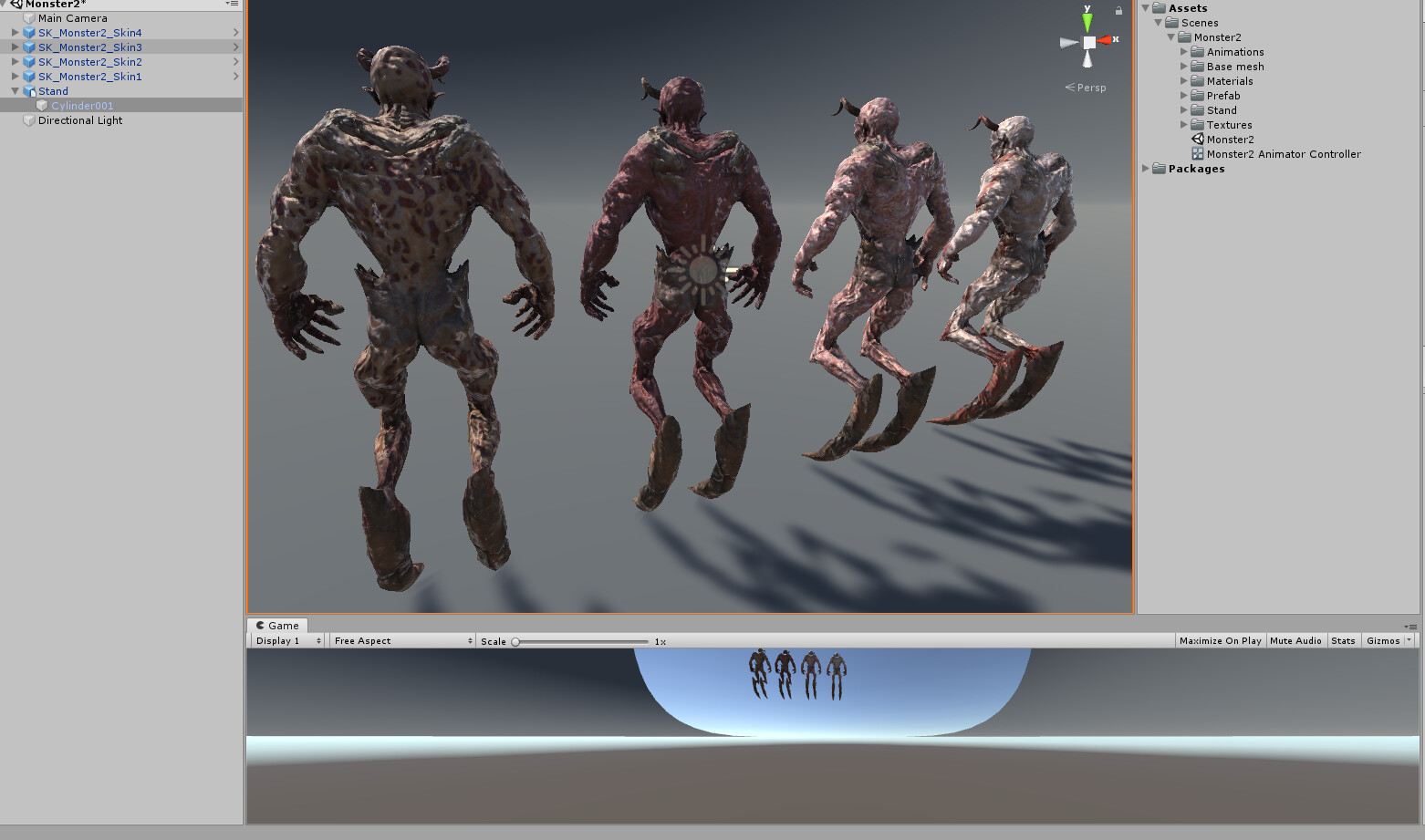 ArtStation - Monster Mutant 2 low poly game model | Game Assets