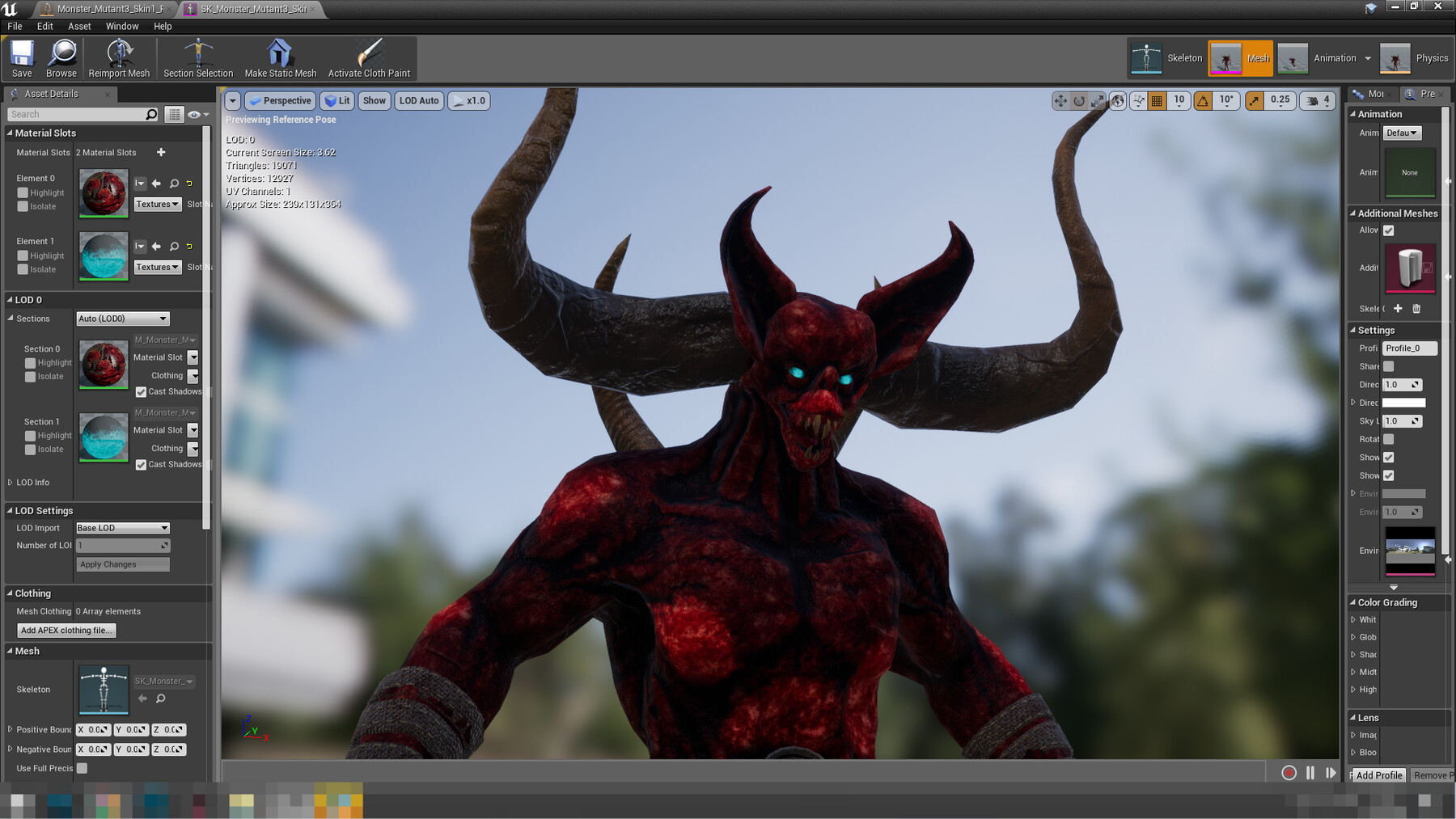 ArtStation - Monster Mutant 3 low poly game model | Game Assets