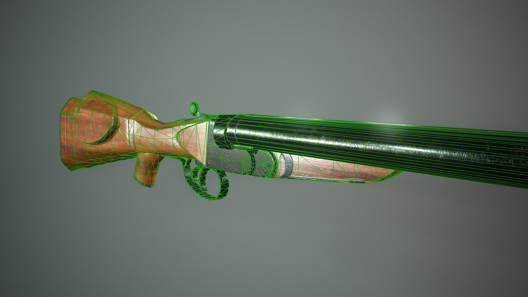ArtStation - Double-barrel shotgun IZH-54 Low poly game model | Game Assets