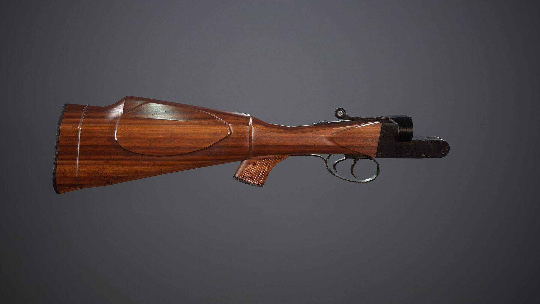 ArtStation - Double-barrel shotgun IZH-54 Low poly game model | Game Assets