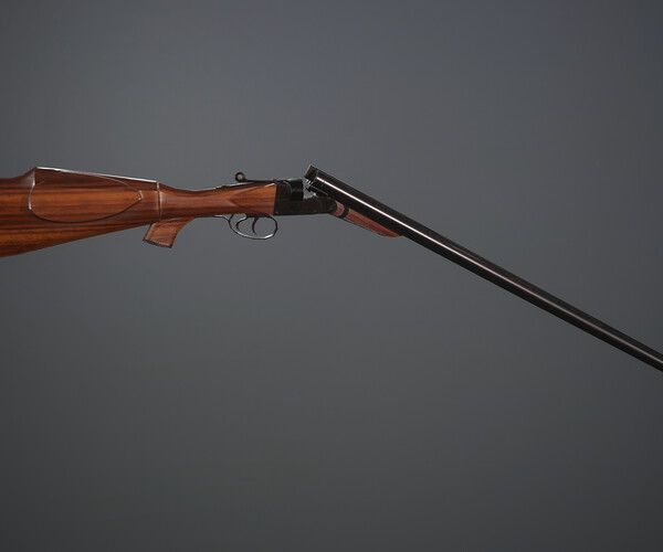 ArtStation - Double-barrel shotgun IZH-54 Low poly game model | Game Assets