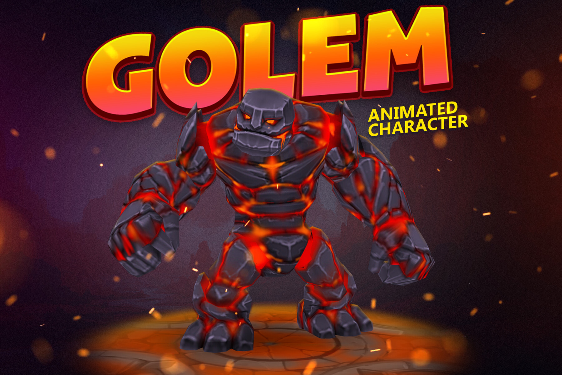 ArtStation - Golem animated character | Game Assets